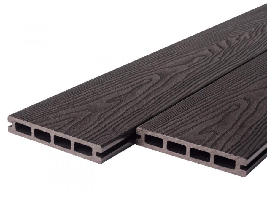 Wood Grain Slate Grey Composite Decking Boards - Deckorum